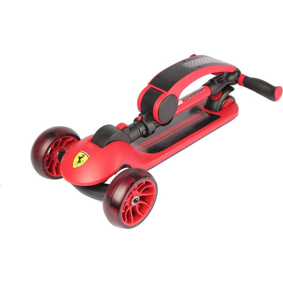 FERRARI Three-wheeled scooter with a seat for children, 3 wheels- ride ...