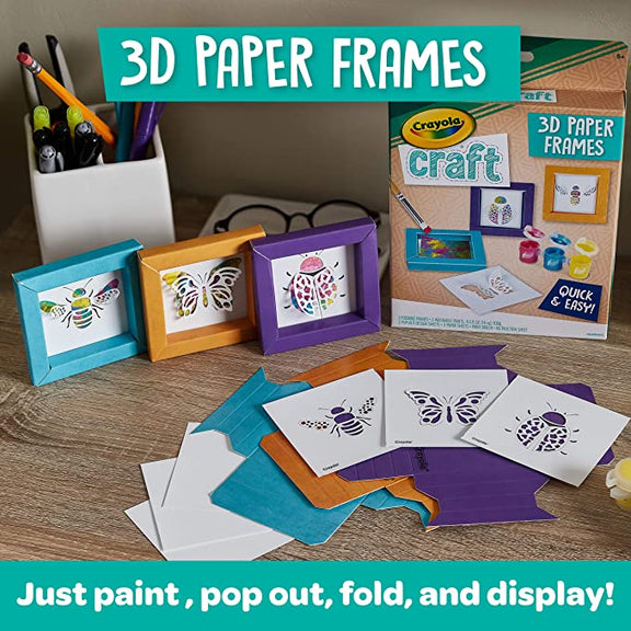 Crayola Craft 3D Paper Frames Craft Kit for kids. – Bait AL Tarfeeh